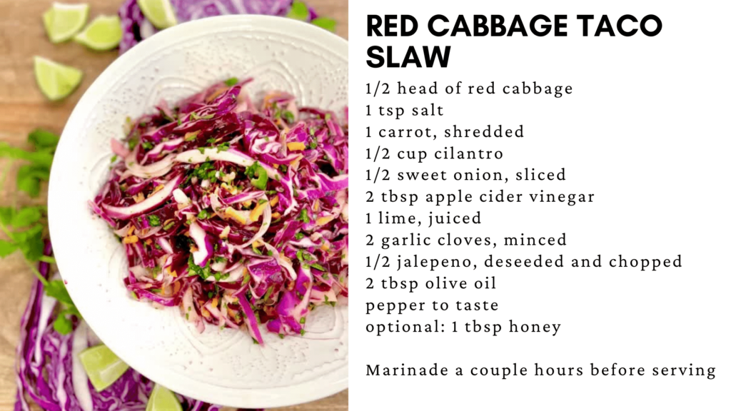 Red Cabbage Taco Slaw – Recipes by Ana White